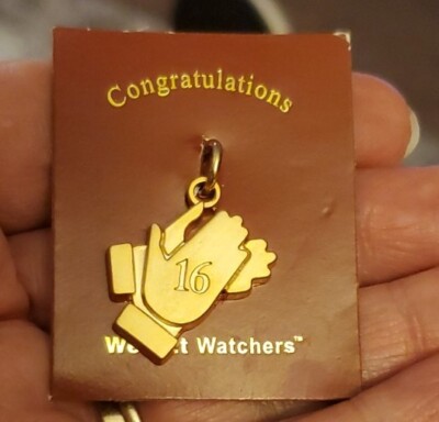 Weight Watchers 16 Weeks Pounds Clapping Hands Award Gold Charm ...