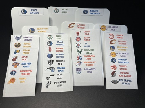 30 Customized NBA Logo Team Labels For BCW Sports Card Dividers LABELS ...