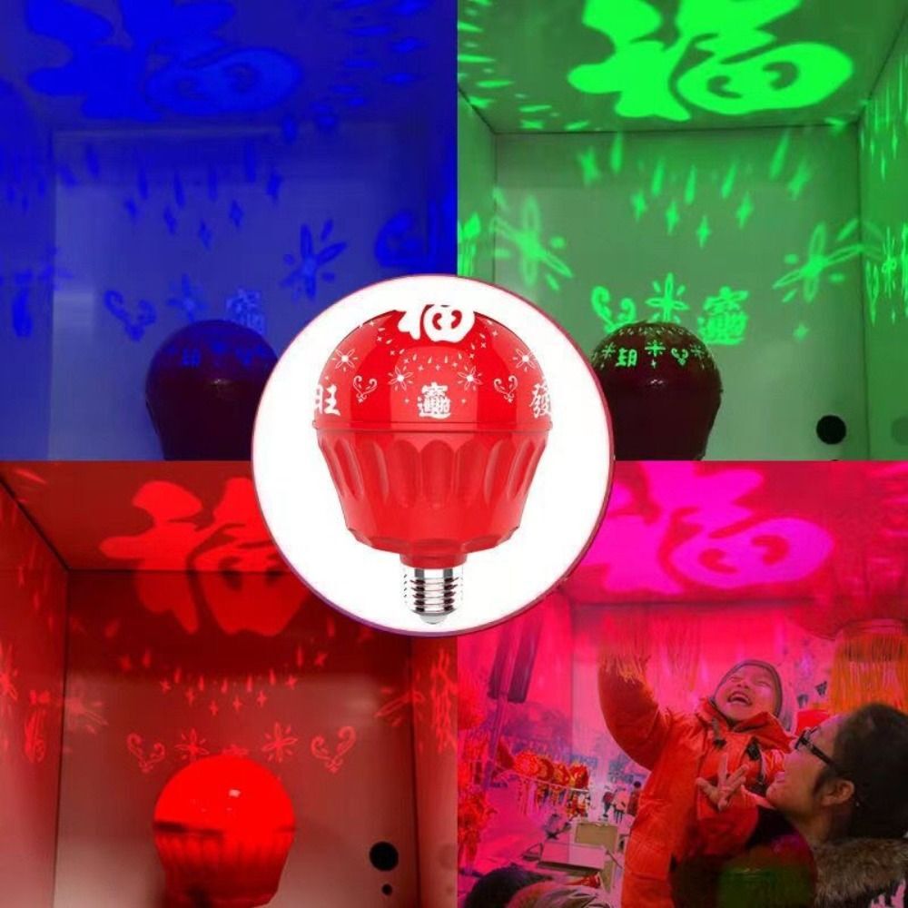 LED Chinese Fuzi Light Bulb Spring Festival Atmosphere Lamp Home Decor ...