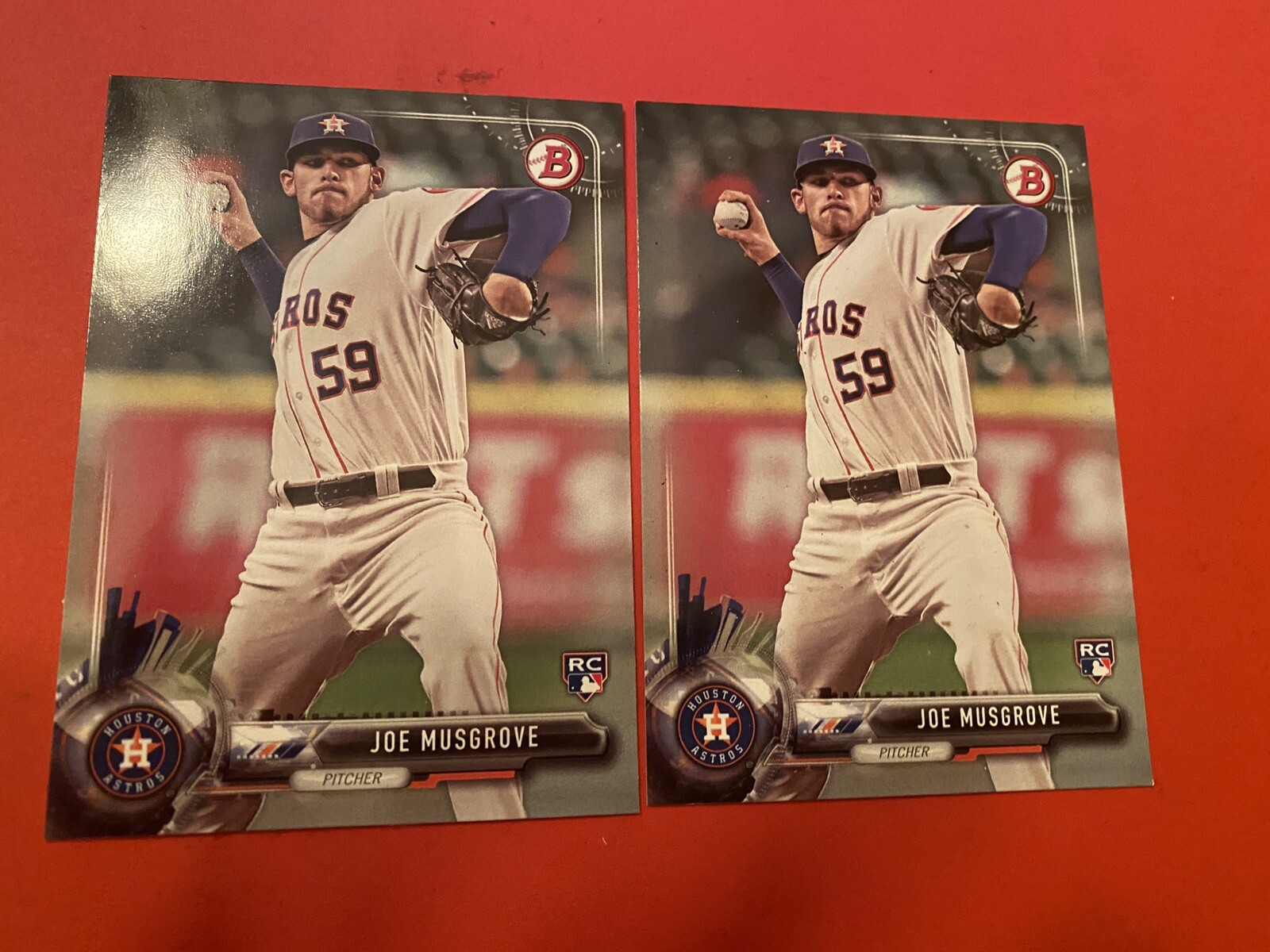 Joe Musgrove (2) Card 2017 Bowman 92 Rookies!! San Diego Padres No ...