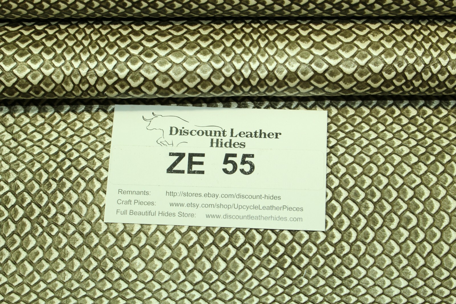 Rumplesnakeskin Cowhide Embossed Snake Print ZE 55 | eBay