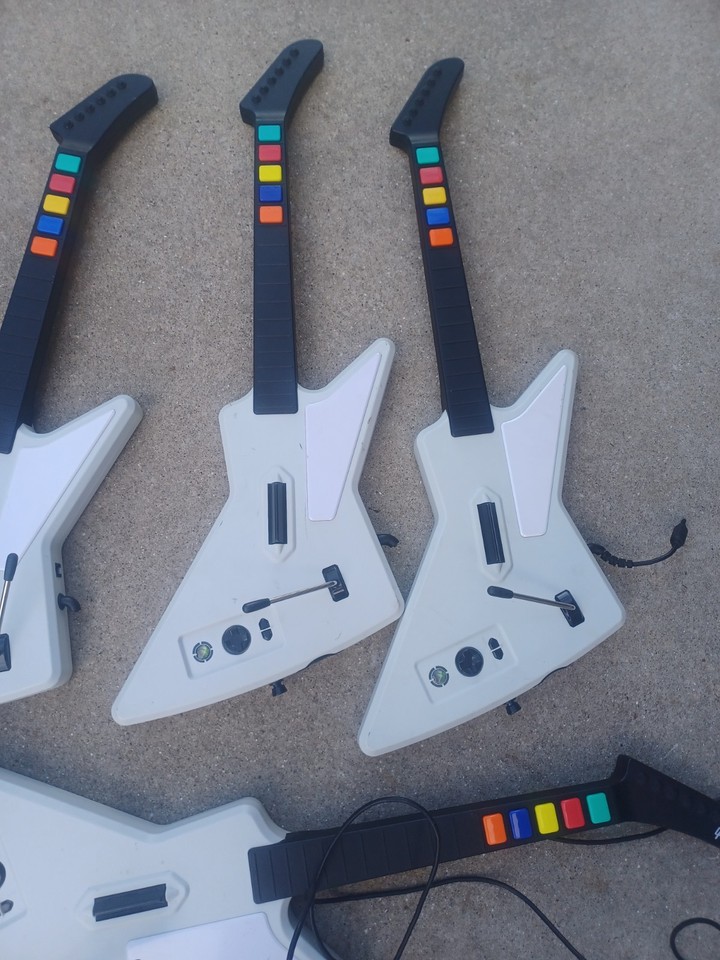 Lot Of 4 Guitar Hero Xbox 360 X-Plorer Xplorer Wired Controller ...