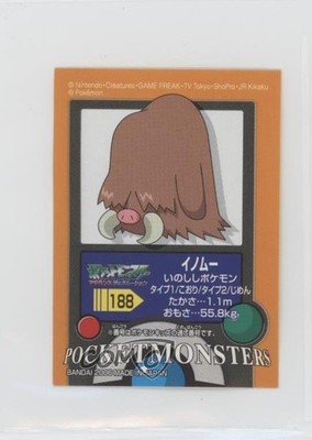 Piloswine Bandai Pokemon Advanced Generation Pokedex Entry Stickers ...