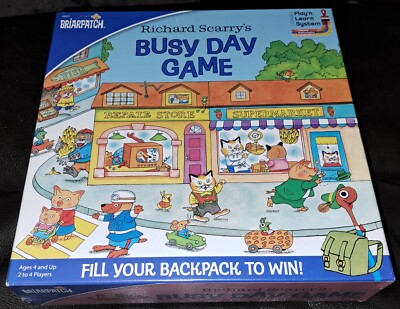 NEW & SEALED 2022 BRIARPATCH Richard Scarry's Busy Day Game 3D Pop-Up ...