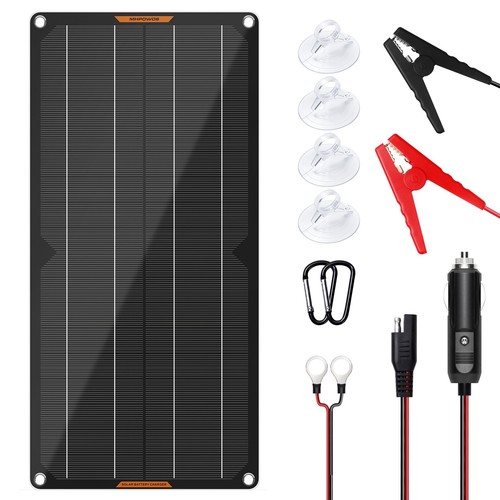 5Pcs Black Solar Battery Charger 10W 12V Trickle Battery Charger Solar ...