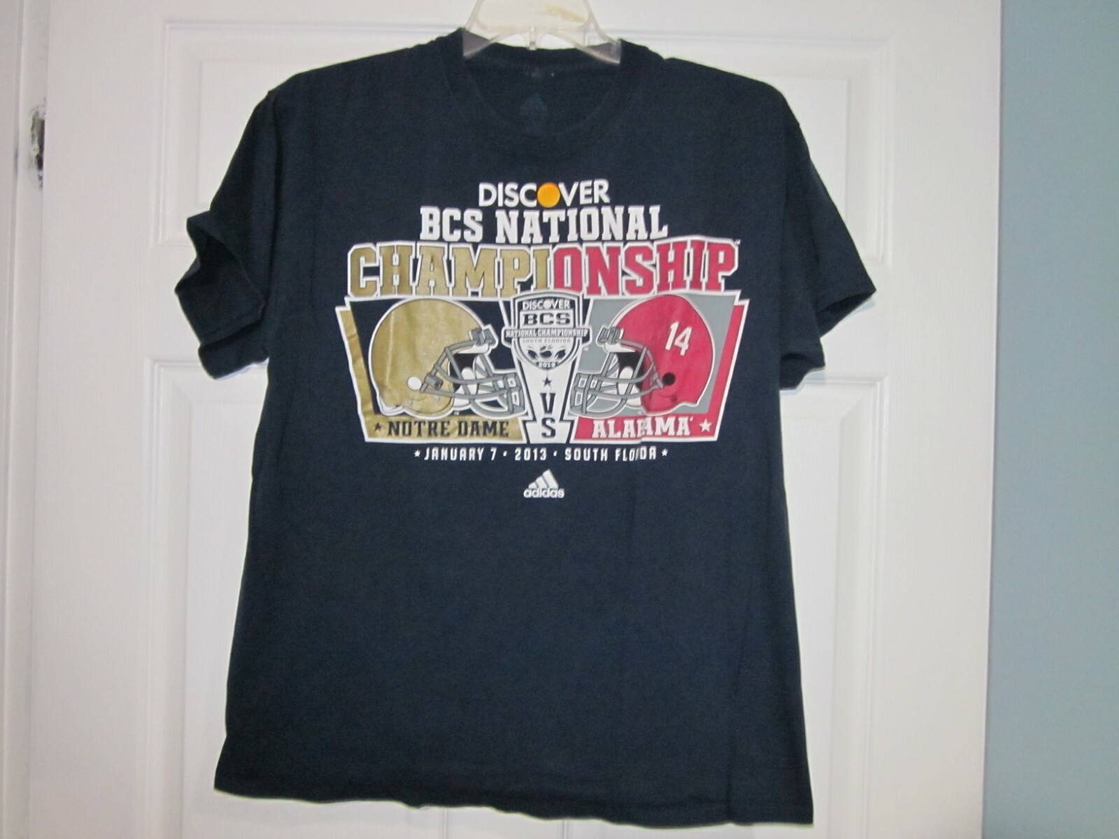 ADIDAS BCS NATIONAL CHAMPIONSHIP JANUARY 2013 T SHIRT, MENS L, # 413 | eBay