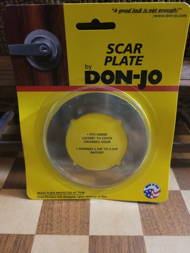 Scar Plate by Don-Jo Fits under Lockset/cover damaged door Brass Plated ...