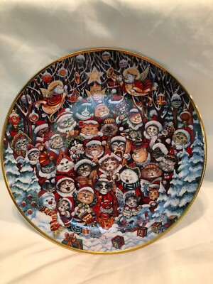 Christmas Cat Plate Santa Claws Limited Edition #N1012 FRANKLIN MINT ...