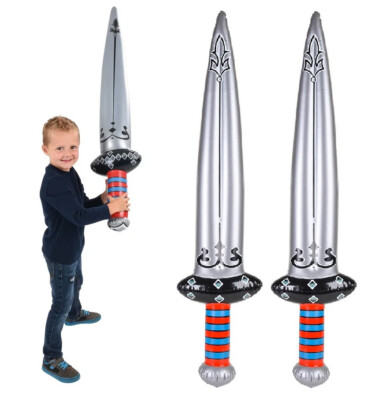 2 Huge 42" Silver Inflatable Swords - Stylish and Colorful Inflate ...