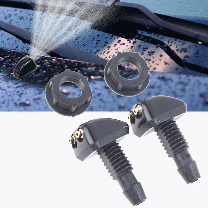 2x Universal Front Windshield Washer Wiper Nozzle Sprayer Water Spout ...