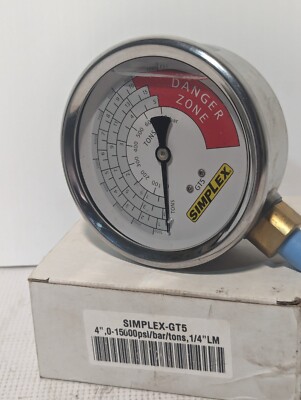 Simplex GT5 Compact Gauge, 0-15,000 PSI | eBay