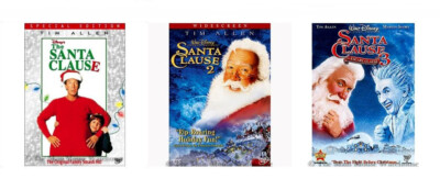 Disney Tim Allen Holiday Christmas Comedy The Santa Clause 1-3 Movie ...