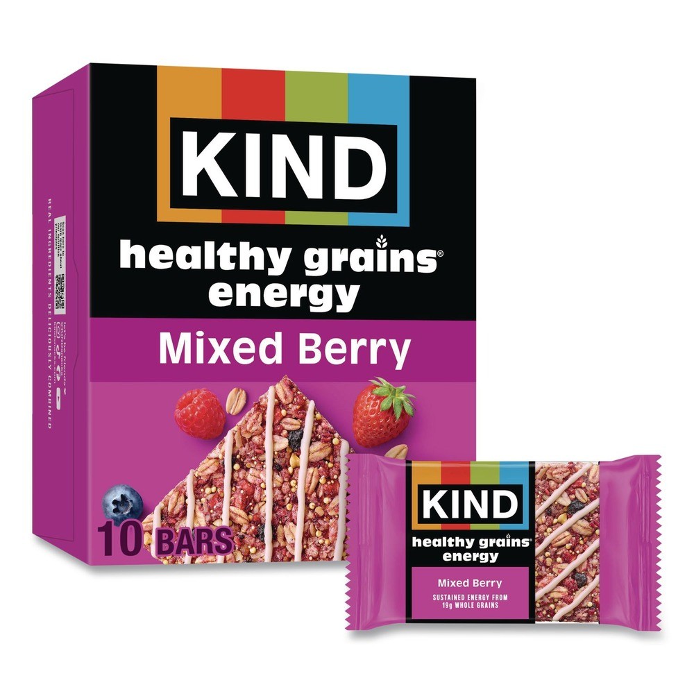 Kind Snacks 67073 Healthy Grains Energy Mixed Berry Bars 1.4 Oz Bar 10 ...