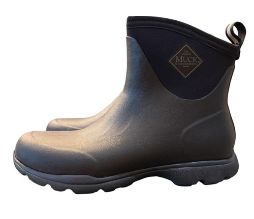 Muck Men's Arctic Excursion Waterproof Rubber Snow Ankle Boot [Black ...