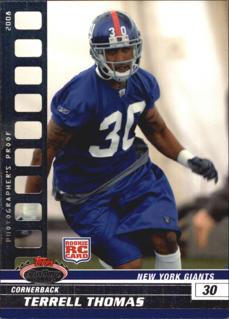 2008 Topps Stadium Club - Terrell Thomas #181 Photographer's Proof /199 ...