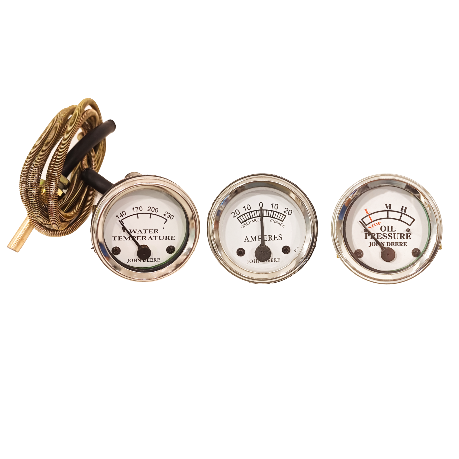 Ammeter Tractor Oil Pressure, Temperature Gauge Set Replacement Fits ...