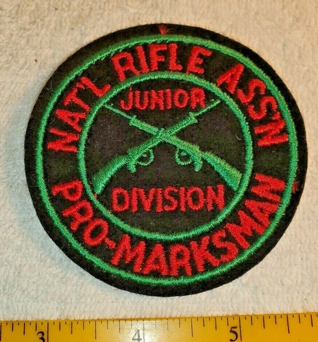 NRA Junior Division PRO-MARKSMAN EMBROIDERED PATCH Shooting Hunting ...