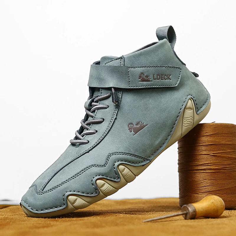 Men's Casual Shoes Leather Ankle Boots Fashion Comfort High Top ...