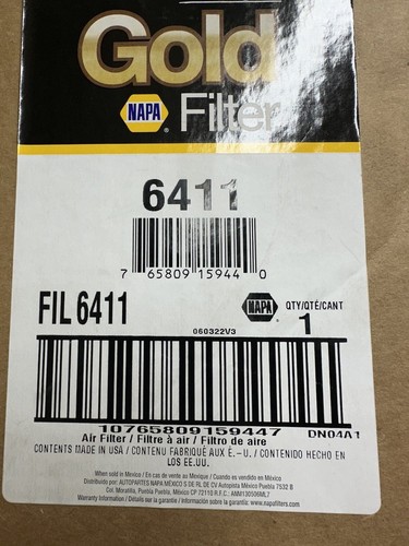 6411 Napa Gold Air Filter 46411 WIX | eBay