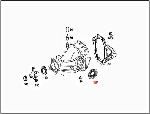 Genuine MERCEDES X222 A205 C205 C238 C253 Radi. Sh. Seal. Rg w lip ...