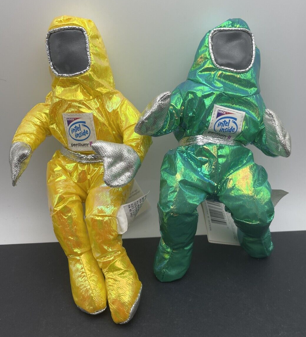 PENTIUM II Intel Inside The Bunny People Set of 2 Plush Dolls Vtg. 1997 ...