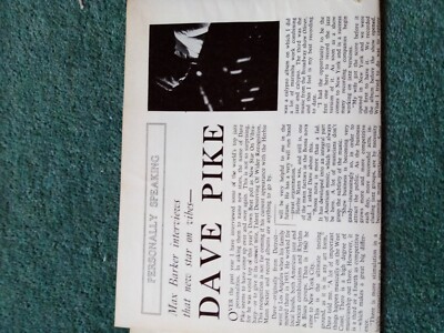 El29 Ephemera 1963 jazz article dave David pike | eBay