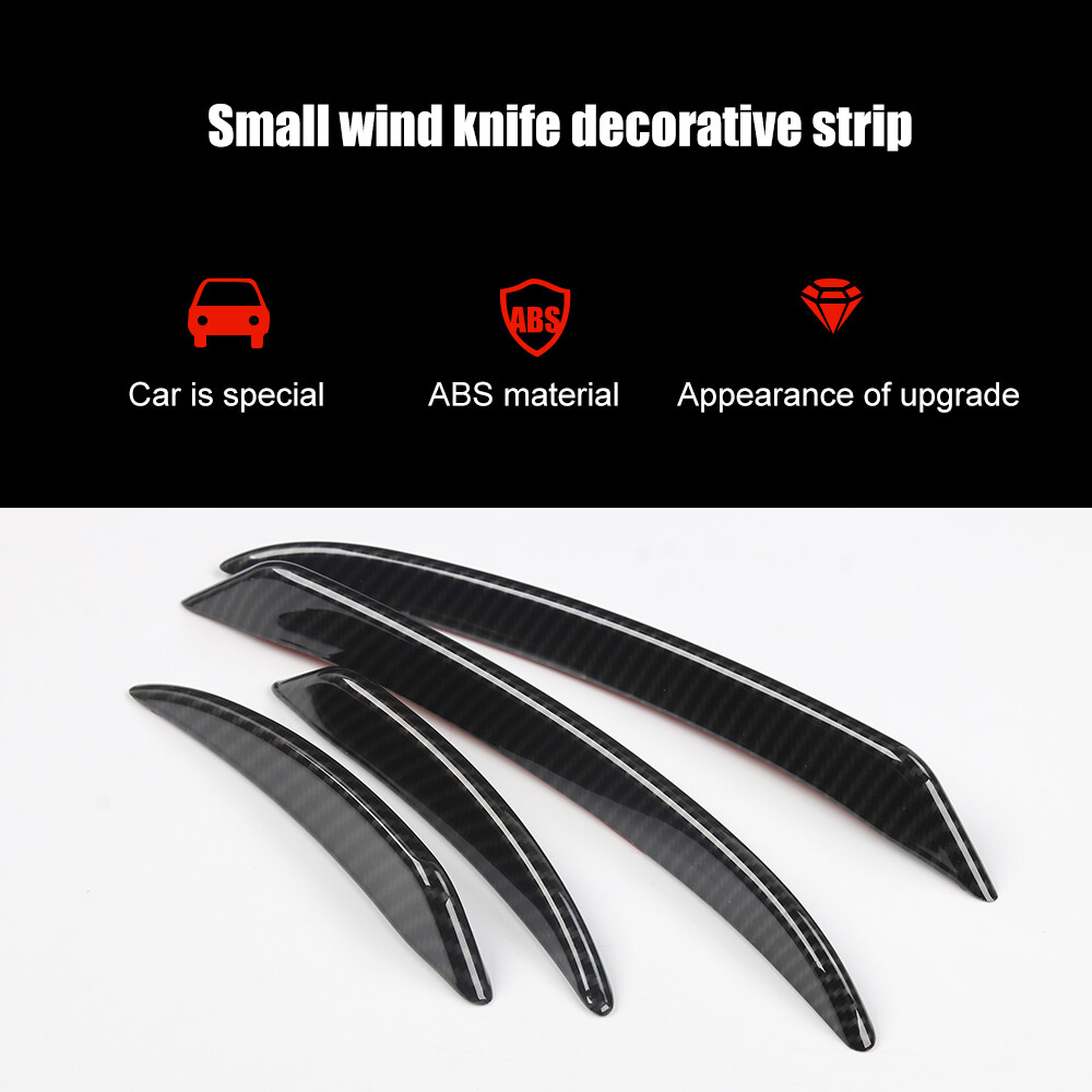 Carbon Front Side Bumper Canards Splitter Fins Air Knife Trims for Ford ...