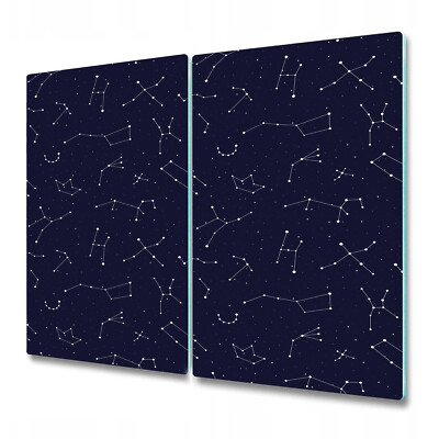 Tempered Glass Bread Board Worktop Saver Constellations stars Dark ...