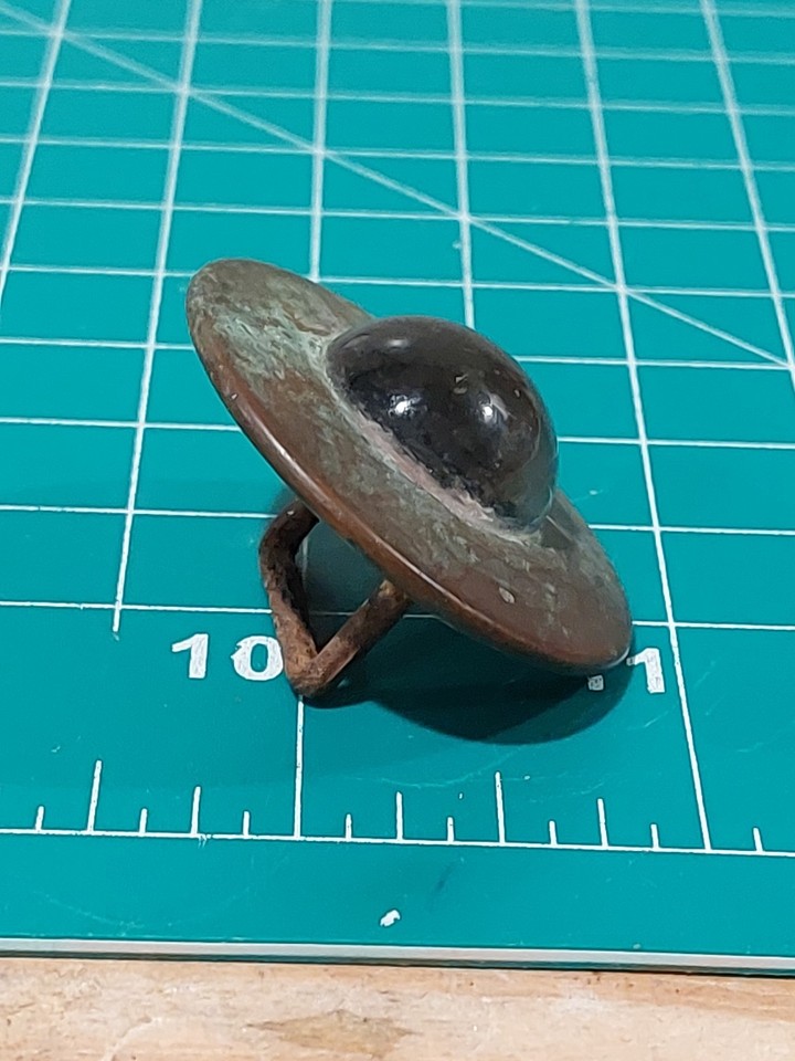 ANTIQUE BUTTON WITH ELK HEAD Flying Saucer Shape Odd Horse Bit Tack | eBay