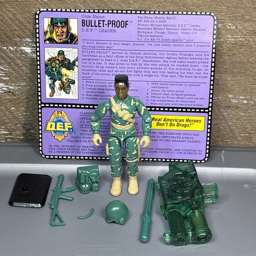 VTG HASBRO 1992 G.I JOE FIGURE BULLET PROOF D.E.F. COMPLETE w/ MIC ...