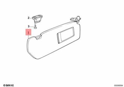Genuine BMW E36 316i 318i 318is Sun Visor With Mirror-Covering Left 51162258295 | eBay UK