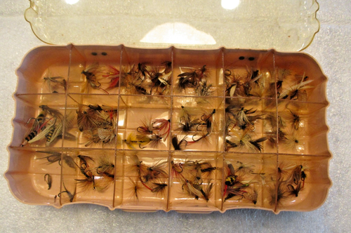 Fly Fishing Flies Collection Lot W/ Container | eBay