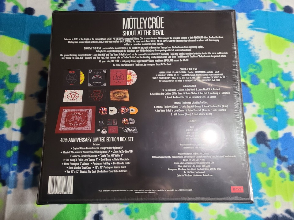 Motley Crue SHOUT AT THE DEVIL 40th Anniversary+Extras NEW COLORED ...