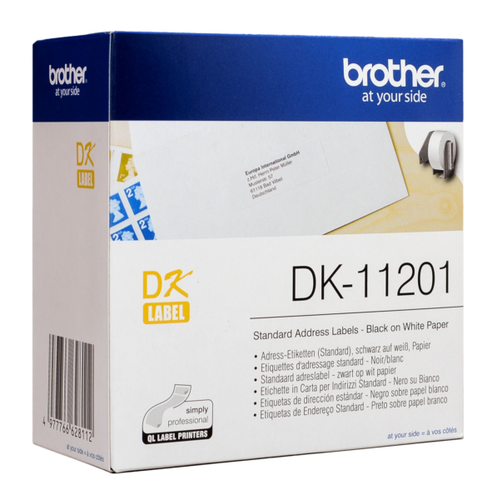 3x Brother DK-11201 DK11201 White Standard Address Label 29mm x 90mm ...