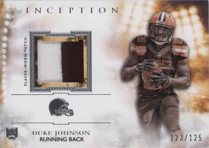 2015 Topps Inception - Rookie Patches Duke Johnson #RP-DJ /125 (MEM, RC ...