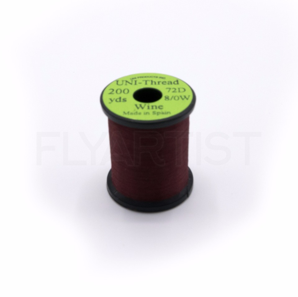 UNI THREAD 8/0 - Fly Tying & Jig Waxed Thread - 200 yd Spools in 20 ...