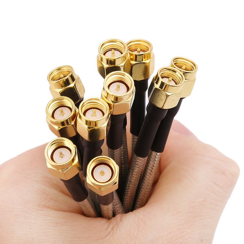 10pcs SMA Male To SMA Male RG402 Pigtail Cable 10cm Semi-rigid ...