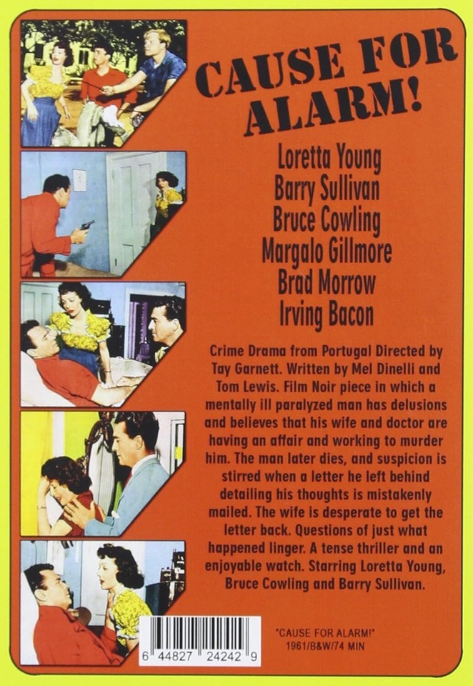 Cause for Alarm! (DVD) Loretta Young Barry Sullivan Bruce Cowling ...