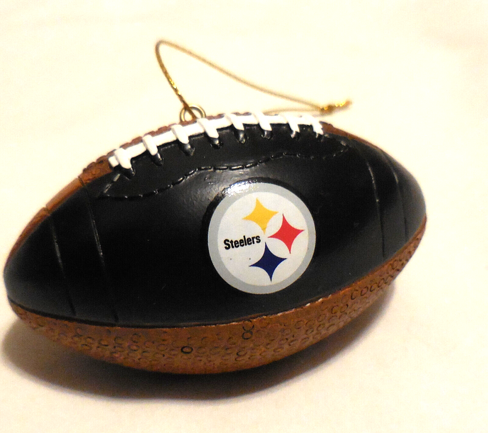 1 ad Pittsburgh Steelers Football Ornament Christmas NFL box The memory ...