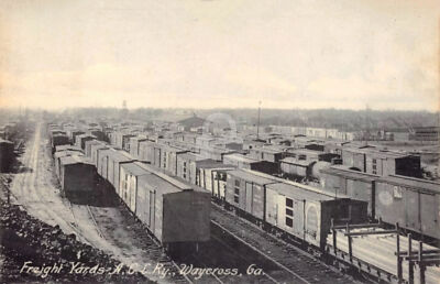 Waycross GA Georgia Atlantic Coast Line Train Yards 1910 RPPC Postcard ...