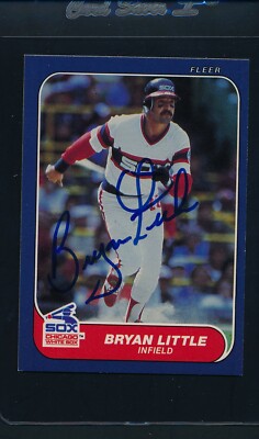 1986 Fleer #212 Bryan Little White Sox Signed Auto *29358 | eBay