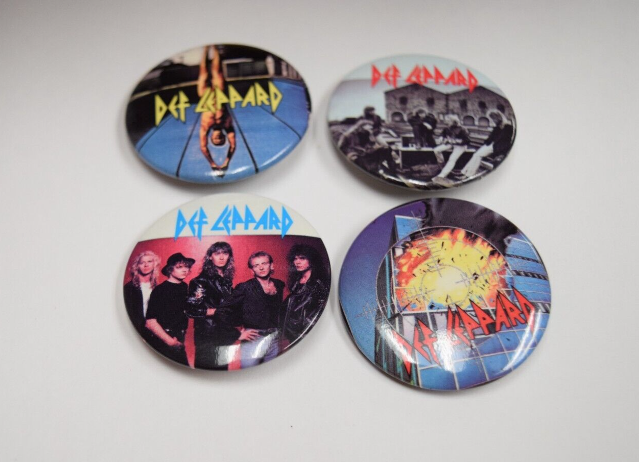 Def Leppard - Vintage Pinback Button - Excellent Condition. Set of 4 ...