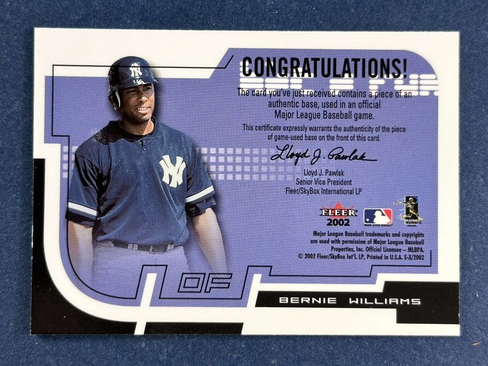 2002 Fleer EX Hit & Run Bernie Williams Base New York Yankees | eBay