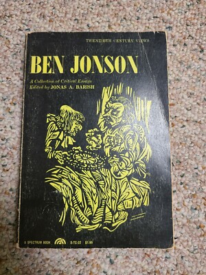 Ben Jonson Book, by Jonas Barish | eBay