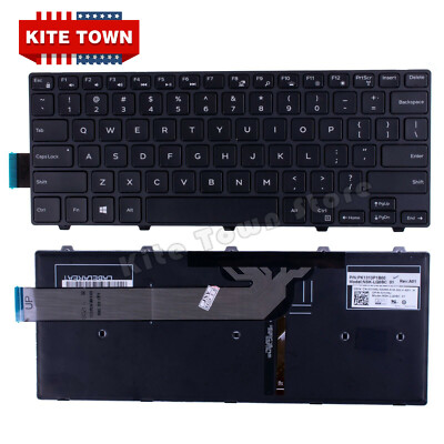 US Backlit Keyboard for Dell Latitude 3450 3460 3470 3480 Inspiron 14 ...