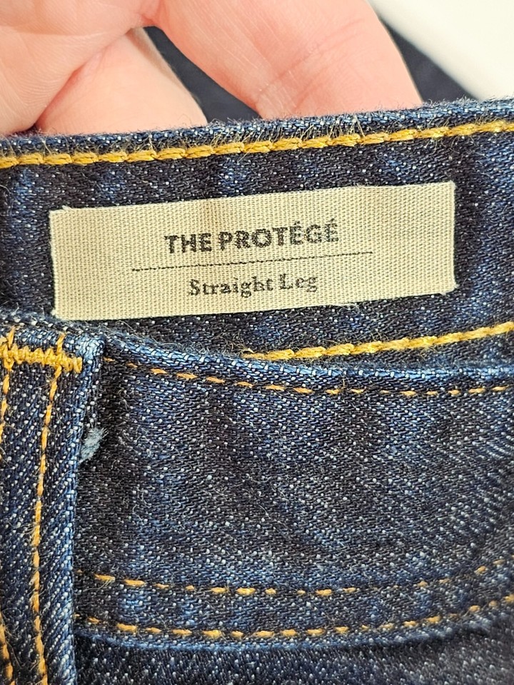 AG ADRIANO GOLDSCHMIED 36x34 The Protoge Straight Leg Denim Blue Jeans ...