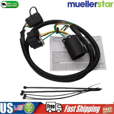 7 Way Blade Socket Trailer Hitch Wiring Harness For Lincoln Aviator ...