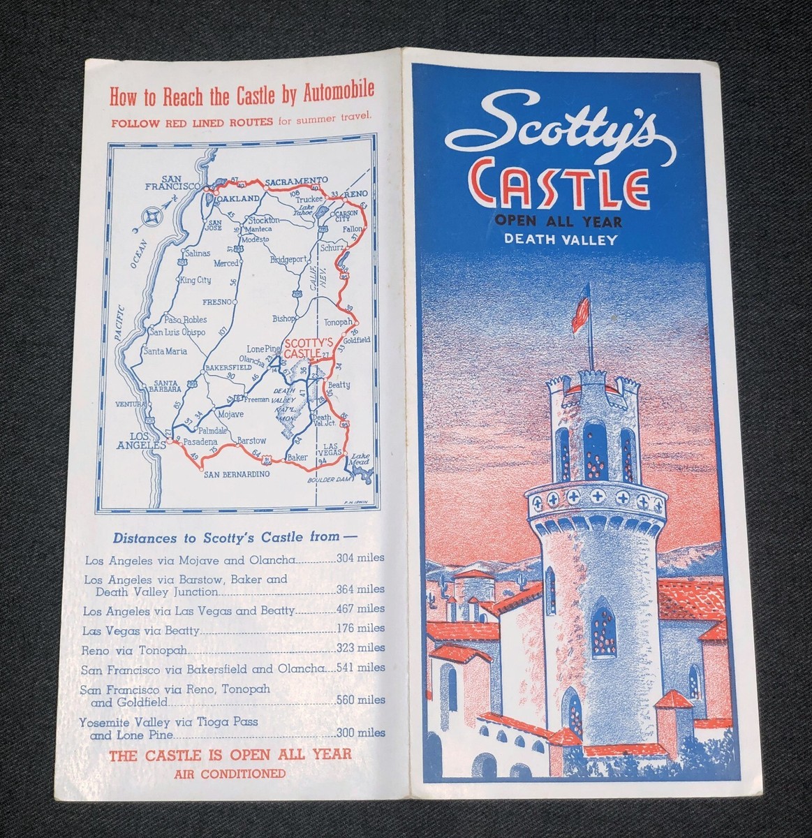 Scottys Castle Death Valley Map