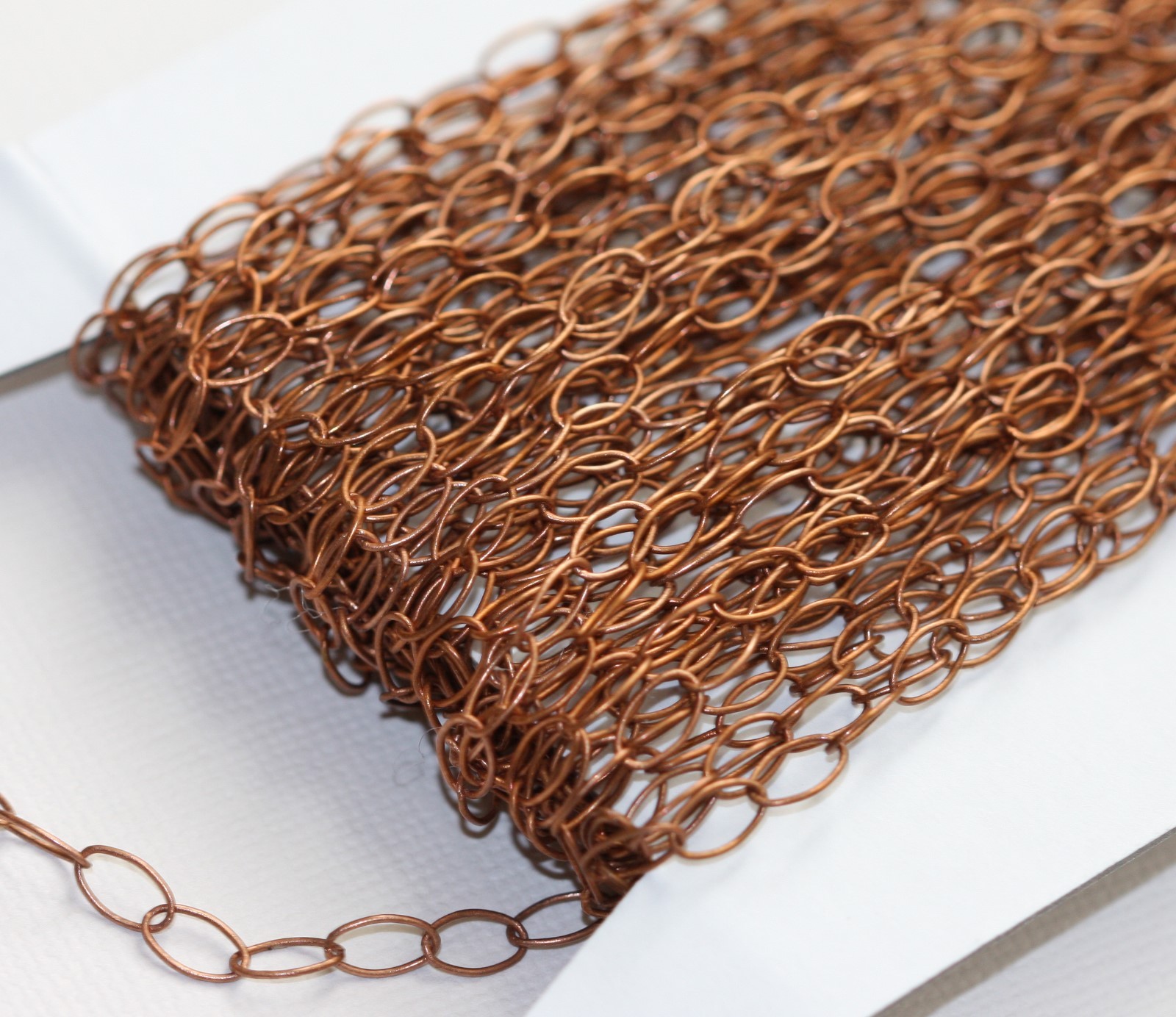 10ft of Antique copper Drawn Cable Chain 3.9x7mm | eBay