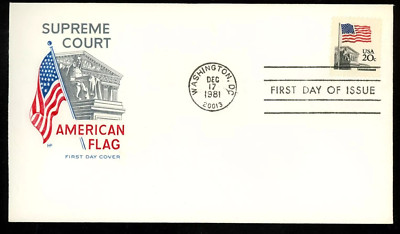 FLAG OVER SUPREME COURT BUILDING #1894 1981 FARNAM CACHET FDC UNADDR | eBay